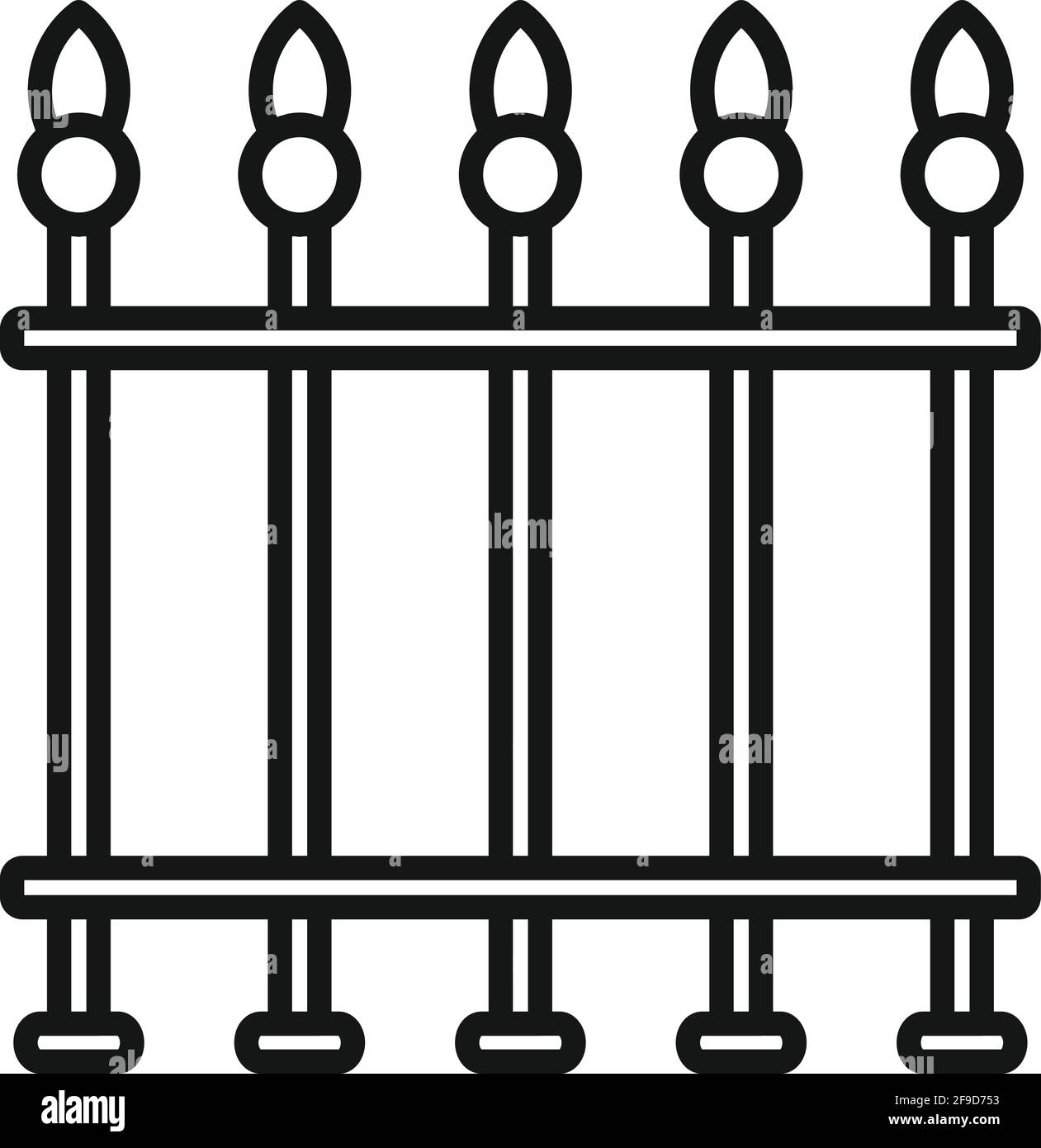 Blacksmith metal fence icon, outline style Stock Vector Image & Art - Alamy