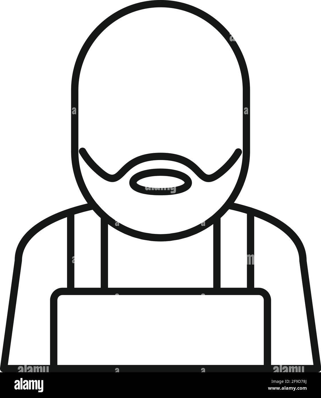 Blacksmith man icon outline Cut Out Stock Images & Pictures - Alamy