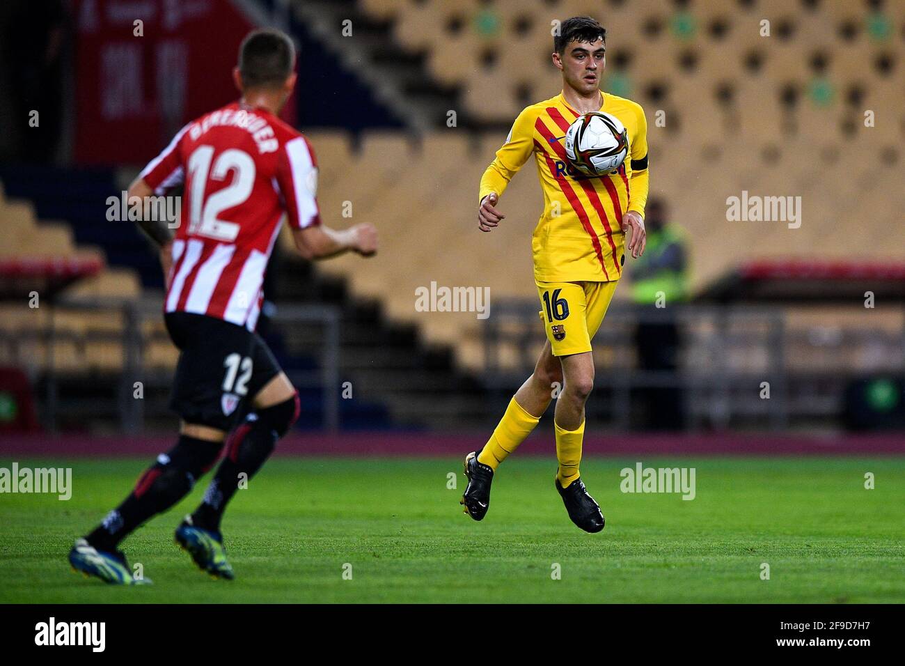 SEVILLE, SPAIN - APRIL 17: Pedri of FC Barcelona during the Copa del ...