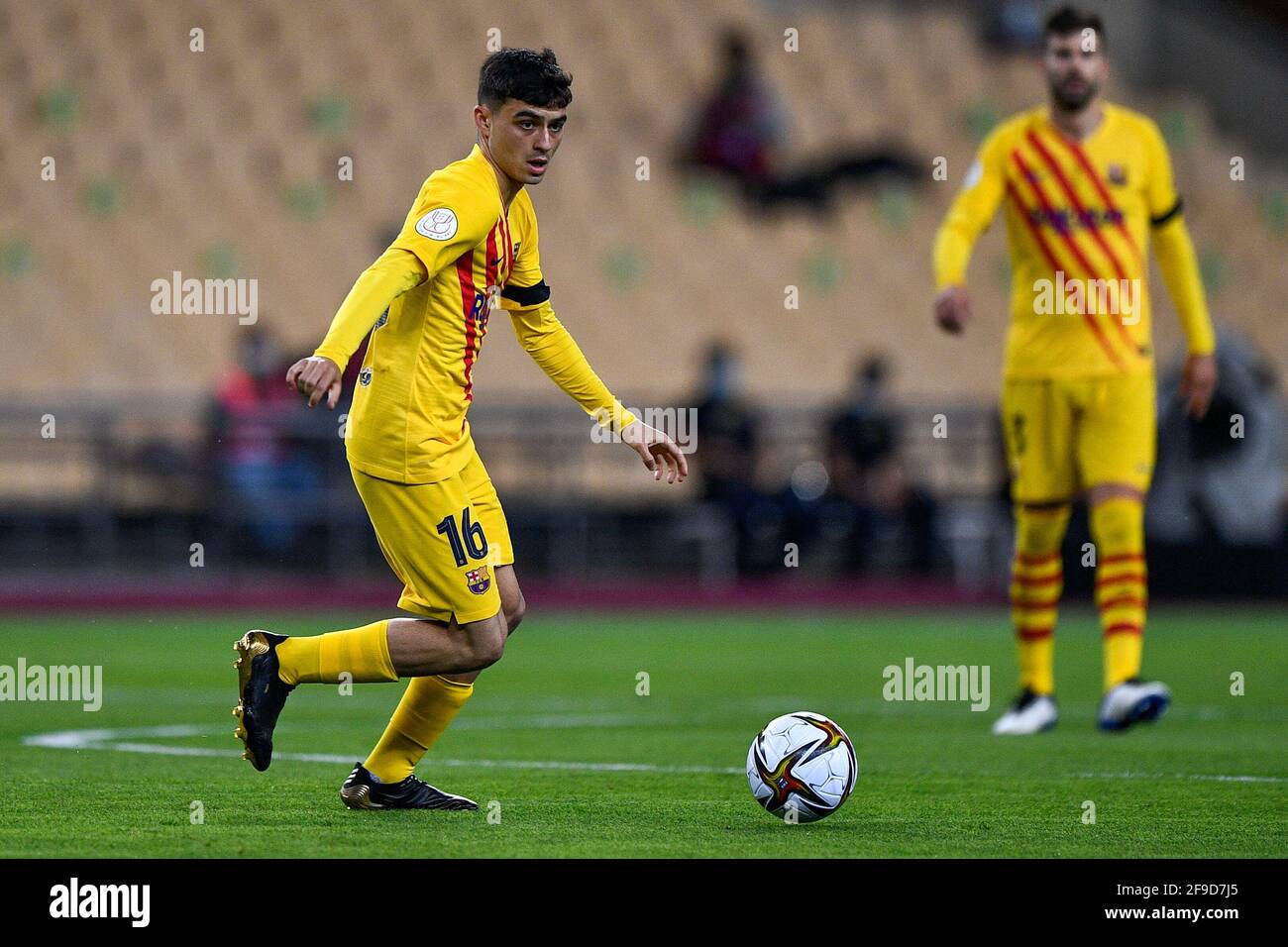 SEVILLE, SPAIN - APRIL 17: Pedri of FC Barcelona during the Copa del ...