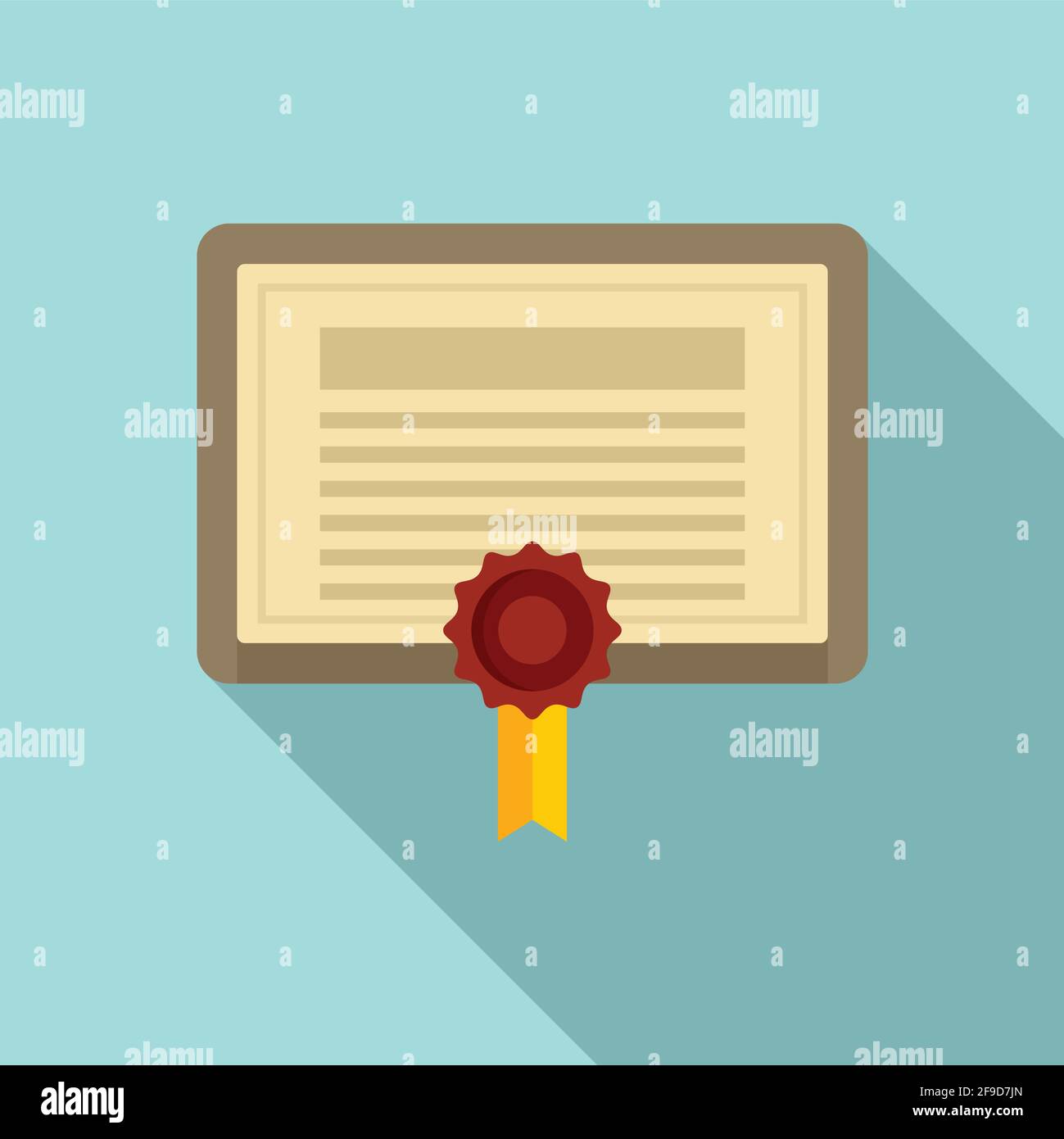 Attestation certificate icon, flat style Stock Vector Image & Art - Alamy