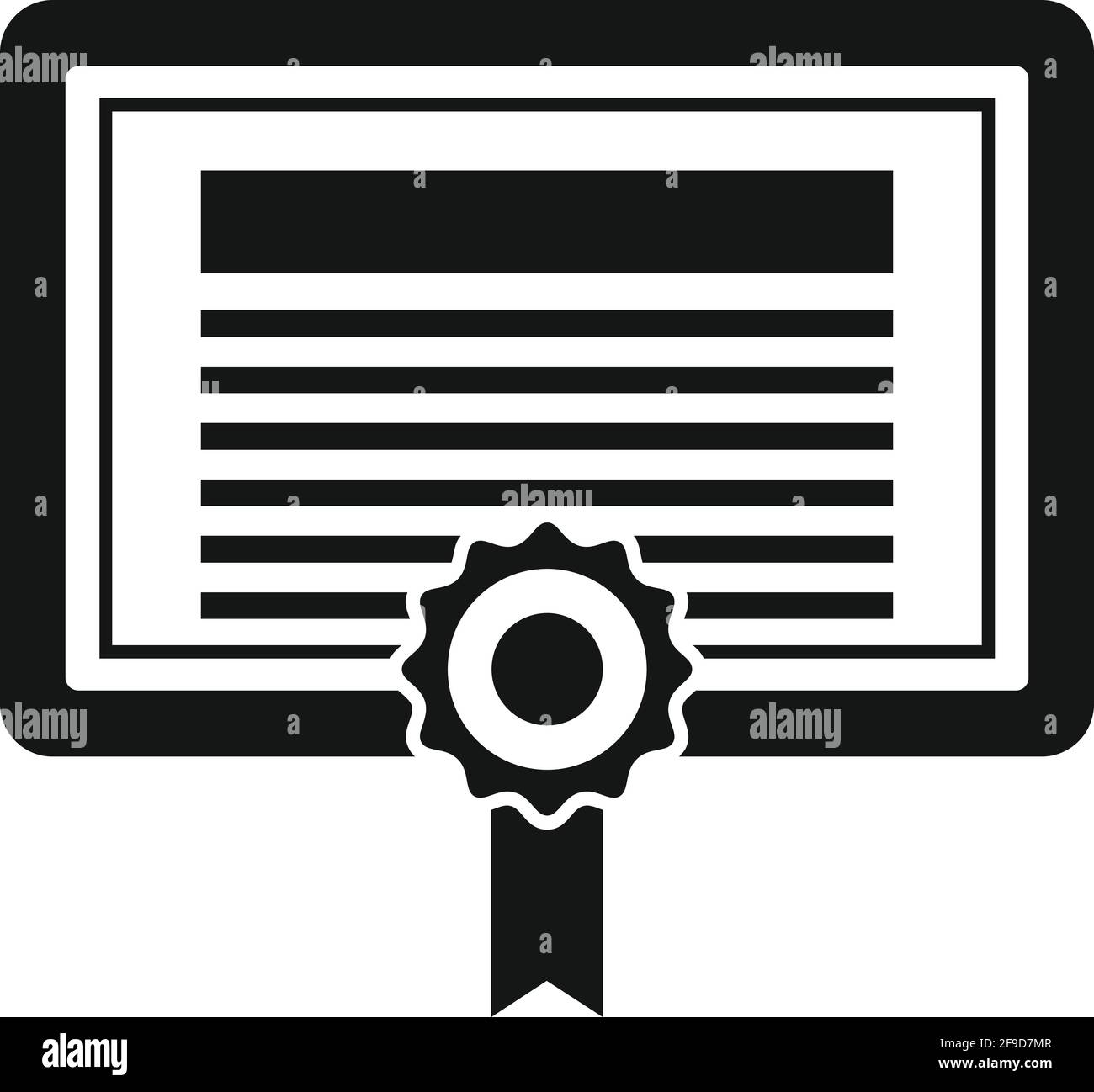 Certificate document icon with license badge Cut Out Stock Images ...