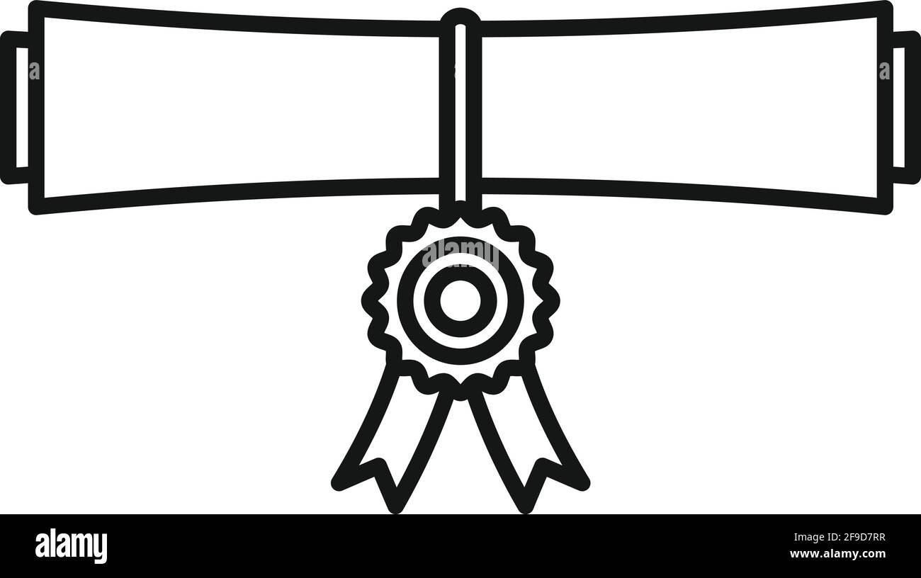 Attestation roll icon, outline style Stock Vector Image & Art - Alamy