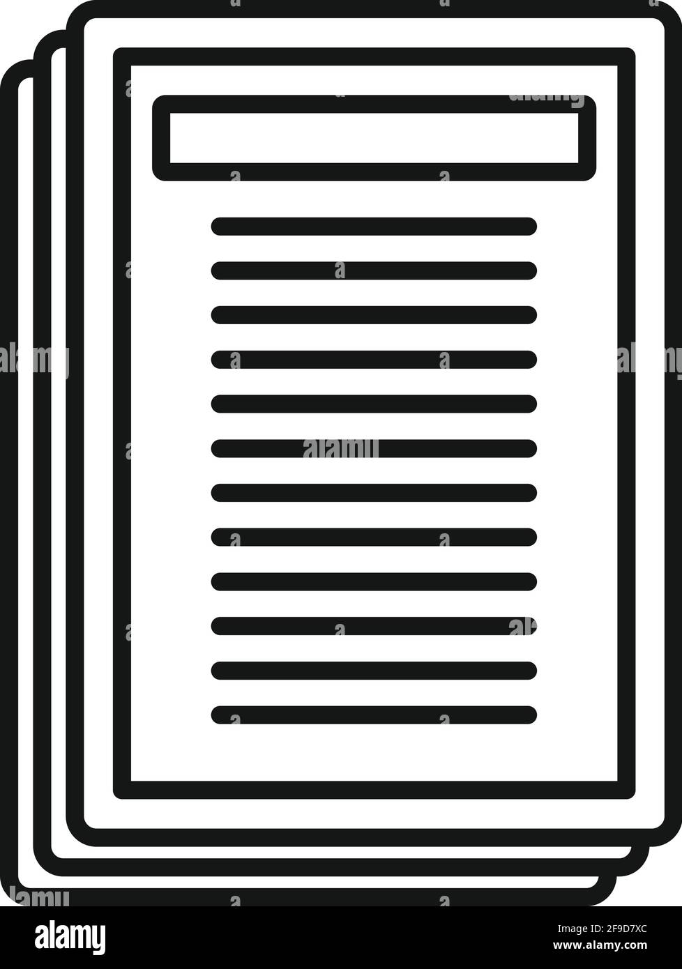 Attestation papers icon, outline style Stock Vector Image & Art - Alamy