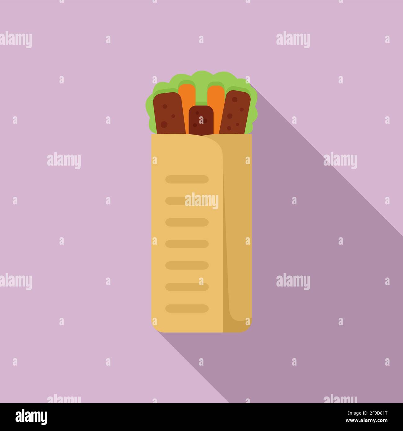 Fresh kebab icon, flat style Stock Vector Image & Art - Alamy