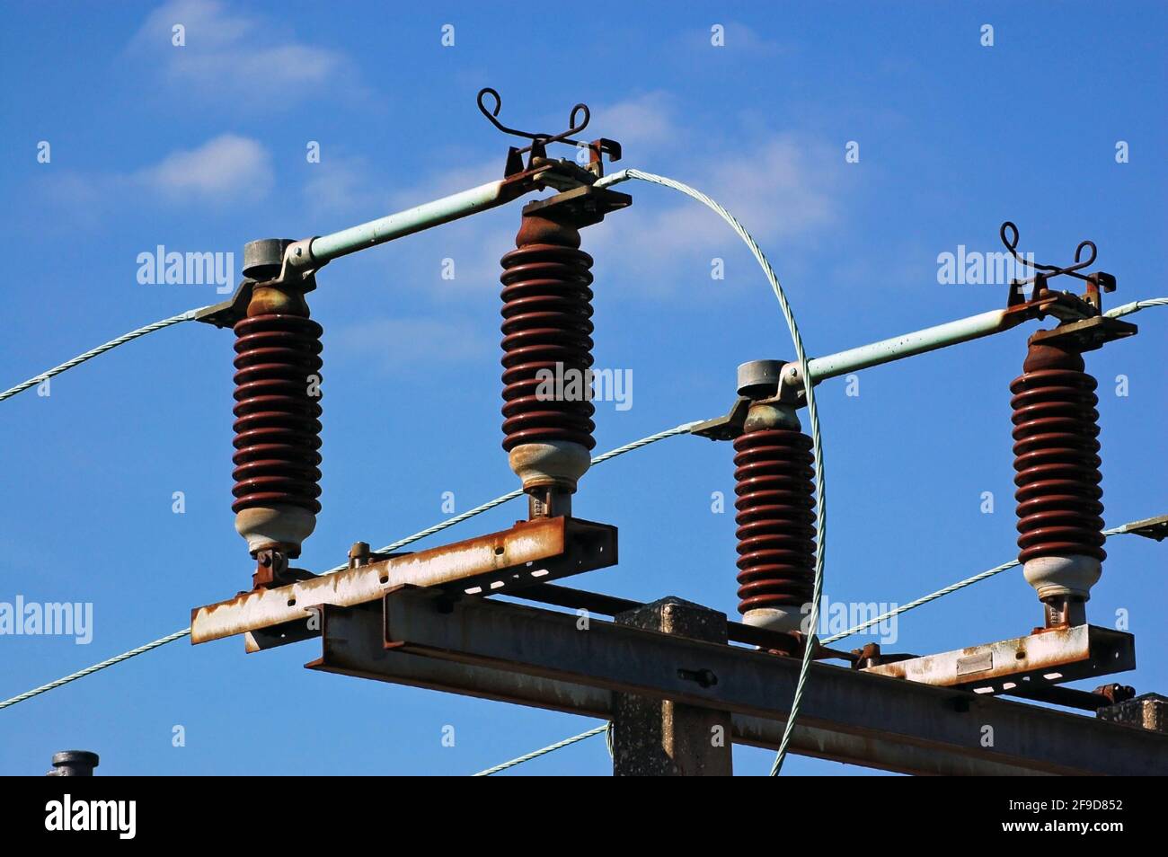 Electricity pylon top view hi-res stock photography and images - Alamy