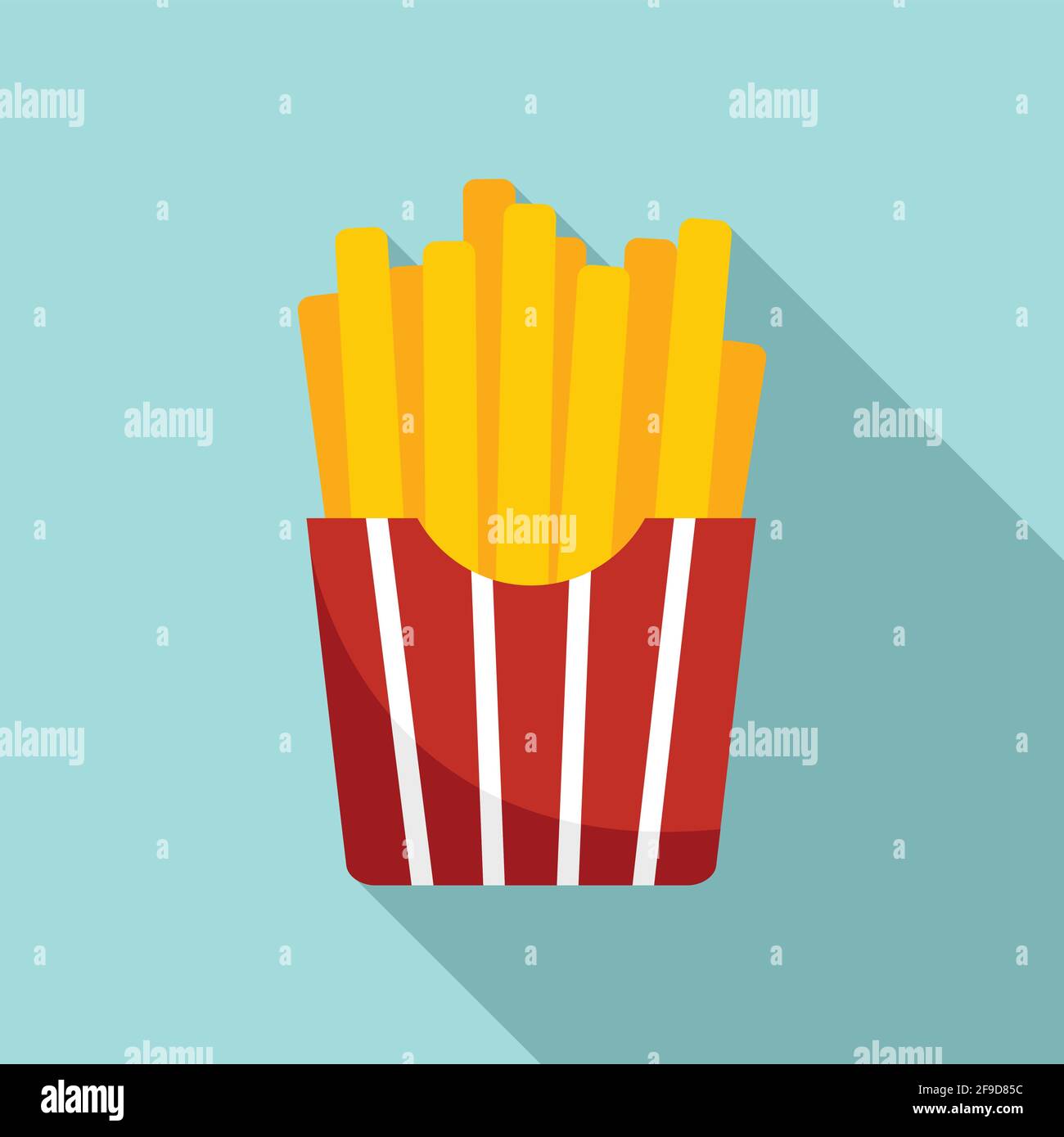 French fries box icon, flat style Stock Vector Image & Art - Alamy