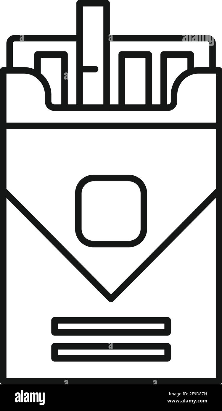 Pack of cigarettes icon, outline style Stock Vector Image & Art - Alamy