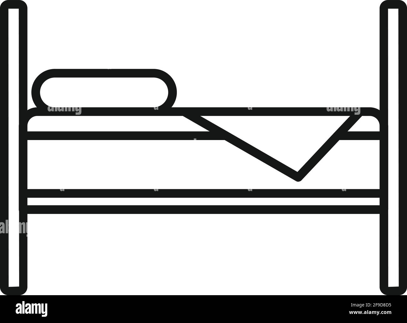 Sleeping bed icon, outline style Stock Vector Image & Art - Alamy