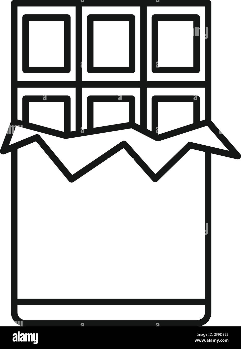 Block chocolate line icon Stock Vector Images - Alamy