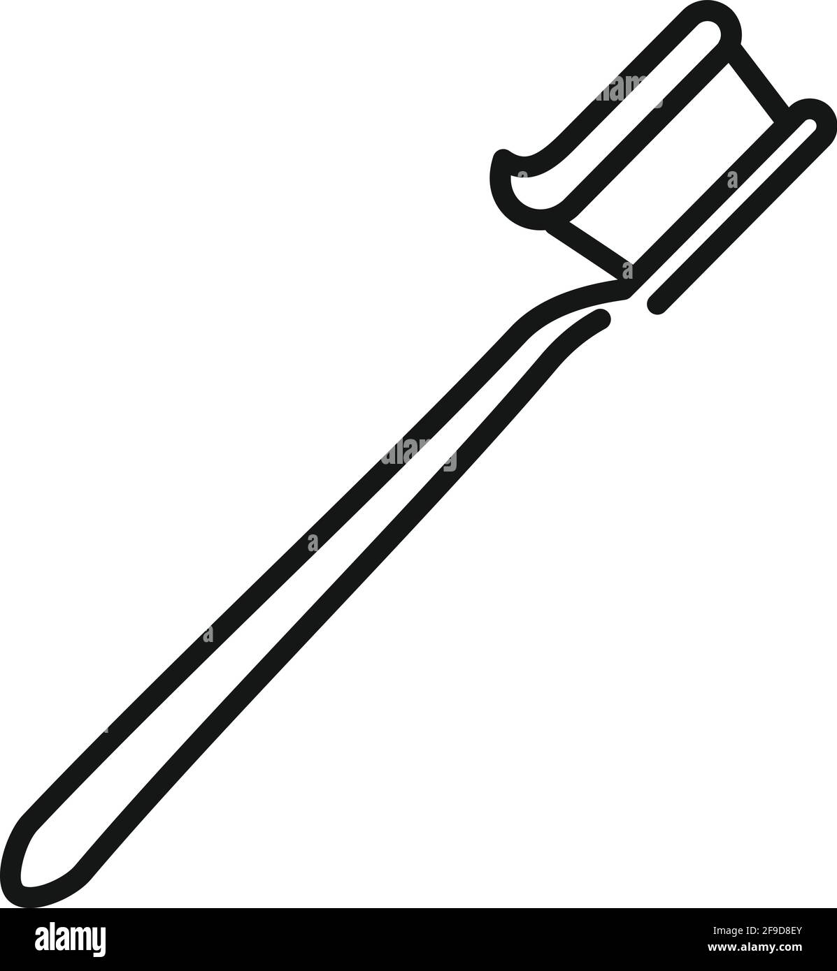 Toothpaste on toothbrush icon, outline style Stock Vector Image & Art ...