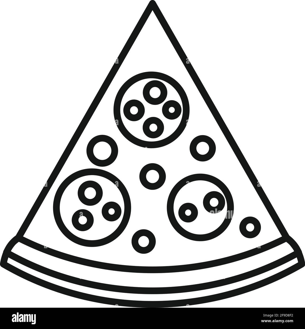 Pizza slice icon, outline style Stock Vector Image & Art - Alamy