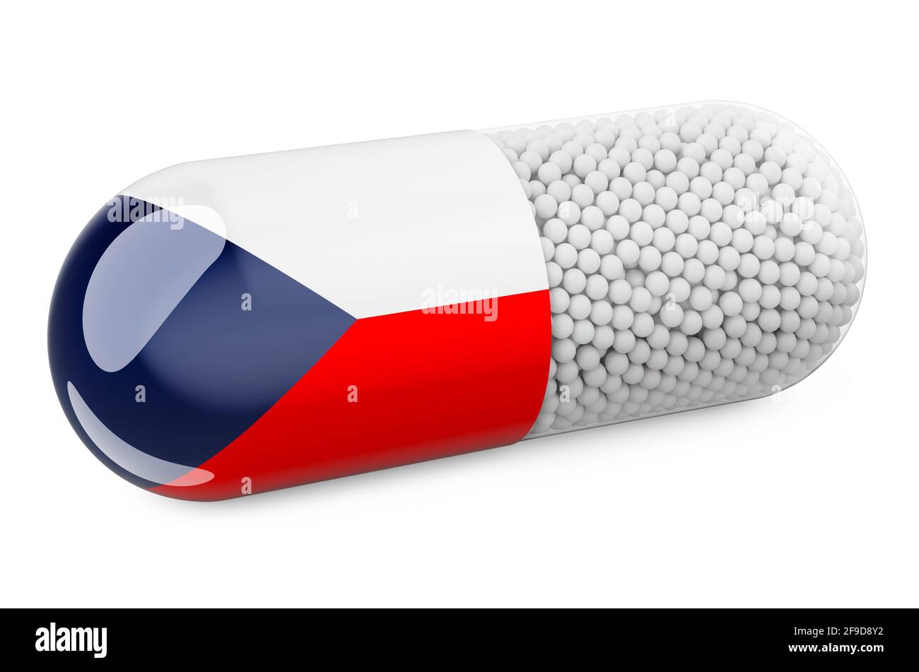 Pill capsule with Czech flag. Healthcare in Czech Republic concept. 3D ...
