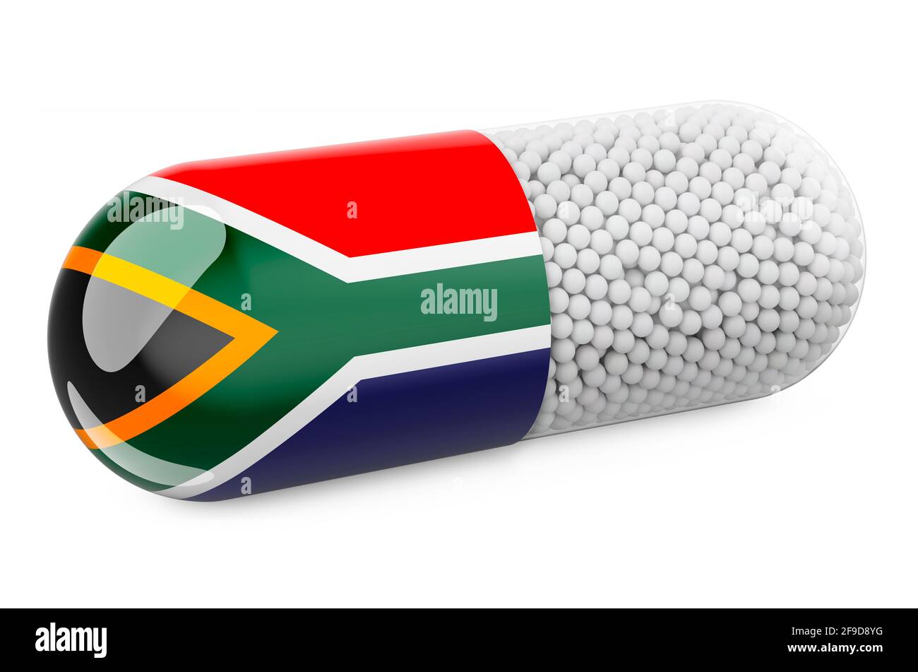 Pill capsule with South African flag. Healthcare in South Africa ...