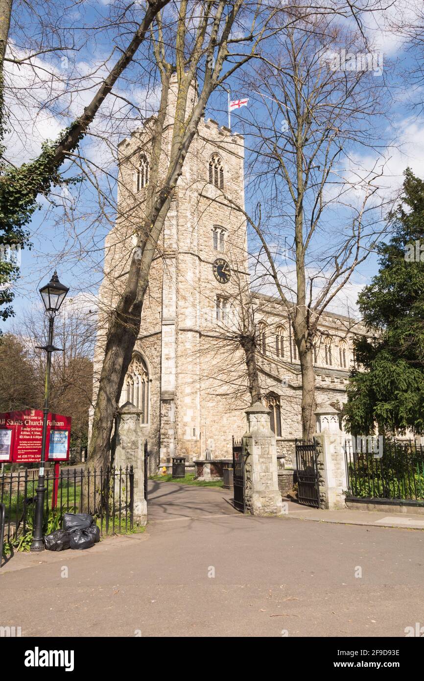 All Saints Parish Church, Pryors Bank, Bishops Park, Fulham, London ...