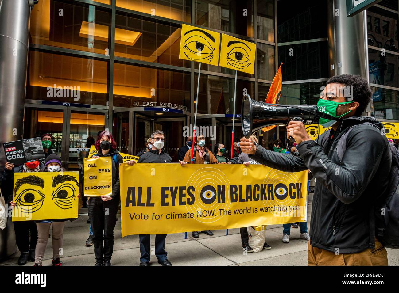 Climate activists with Stop the Money Pipeline held a rally in midtown ...