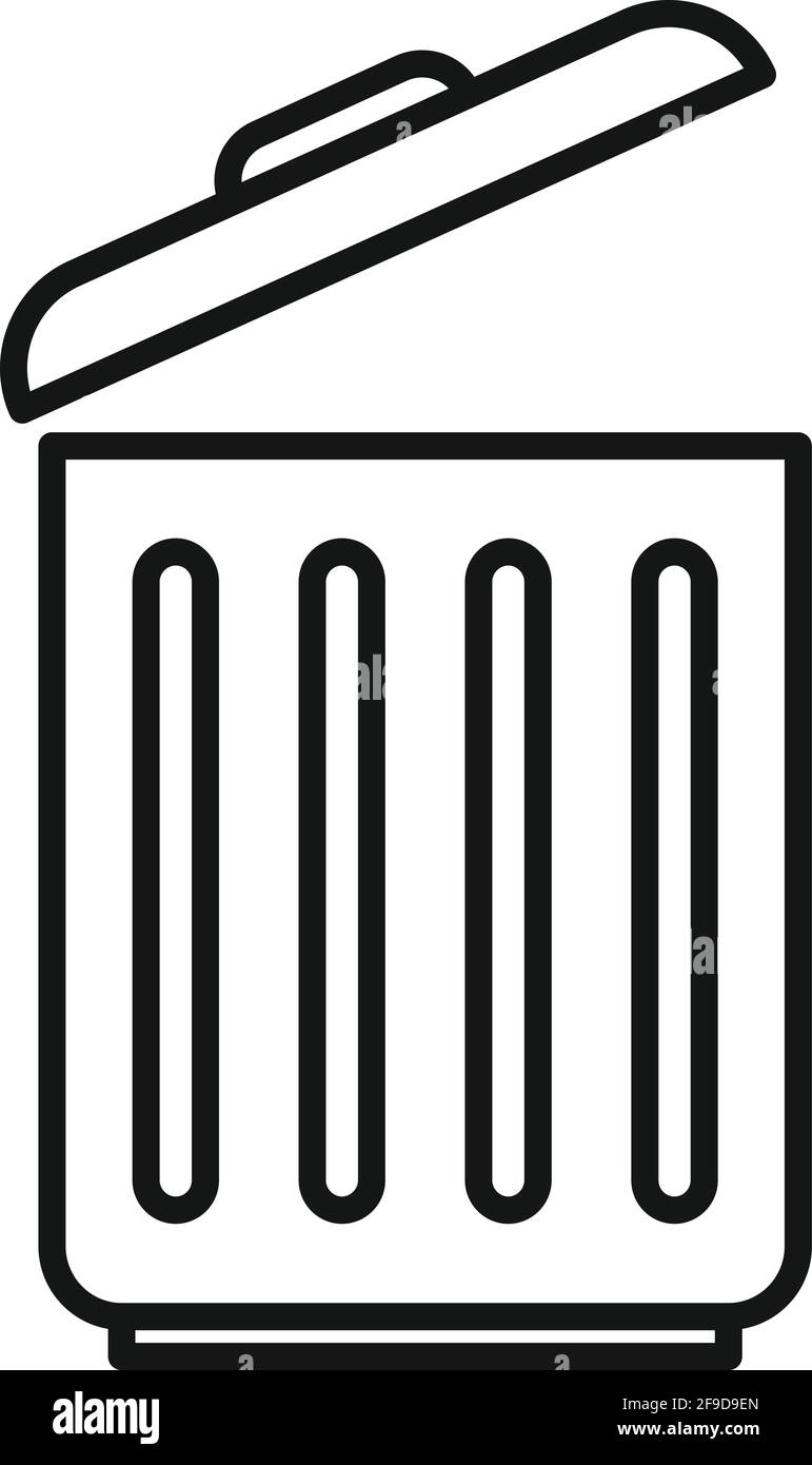 Recycle bin space organization icon, outline style Stock Vector Image ...