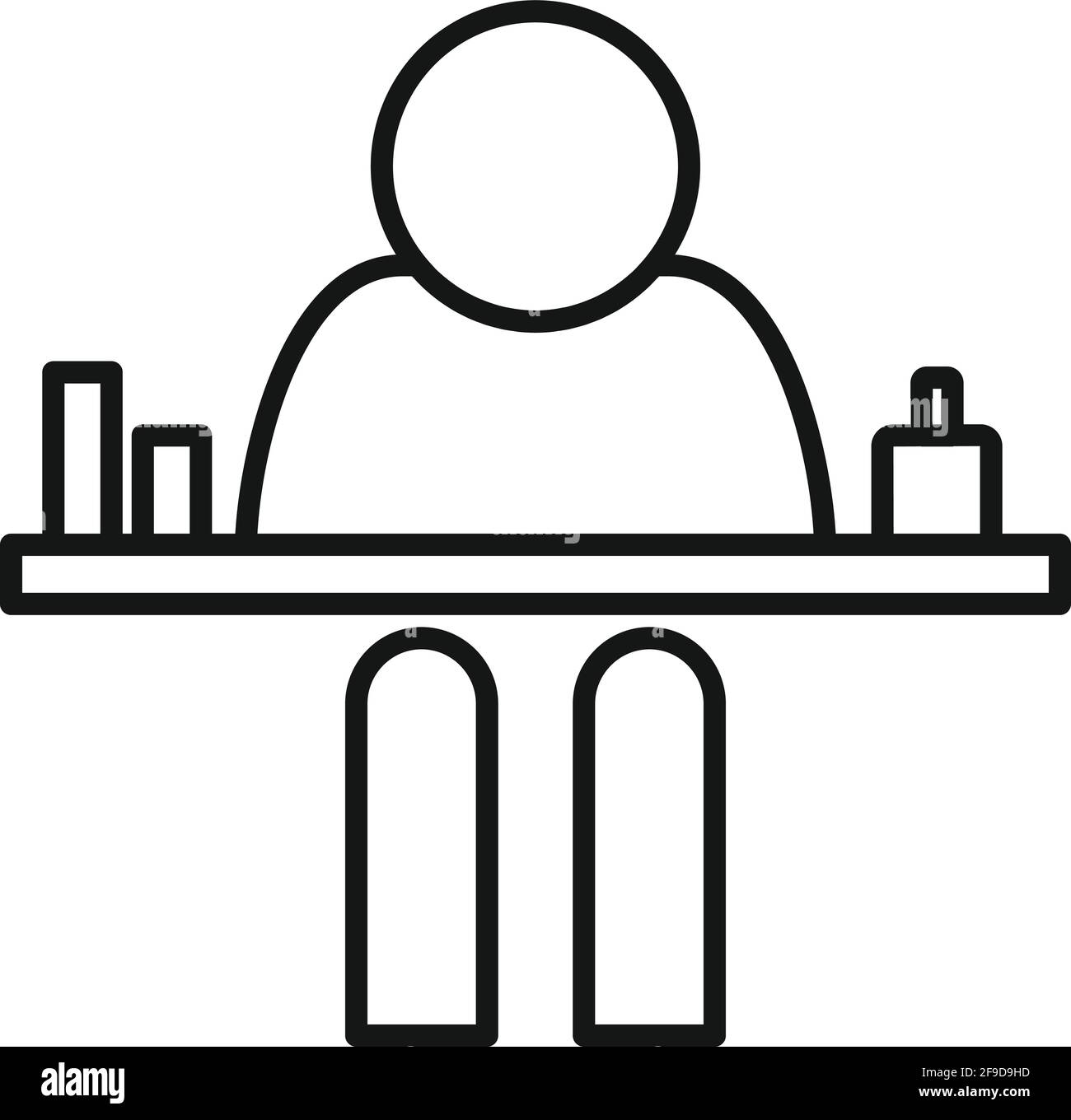 Table space organization icon, outline style Stock Vector Image & Art ...