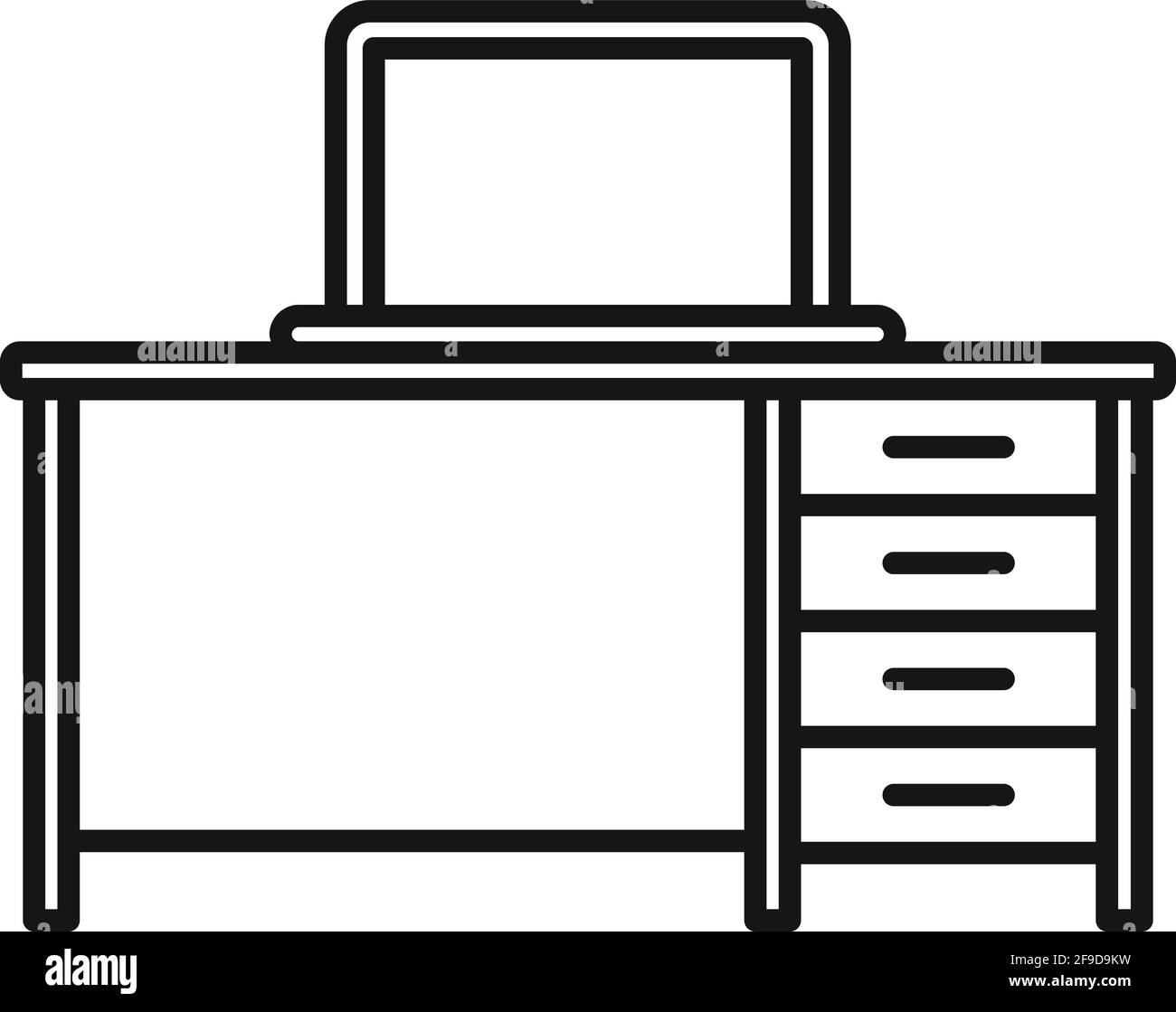 Laptop desktop icon, outline style Stock Vector Image & Art - Alamy
