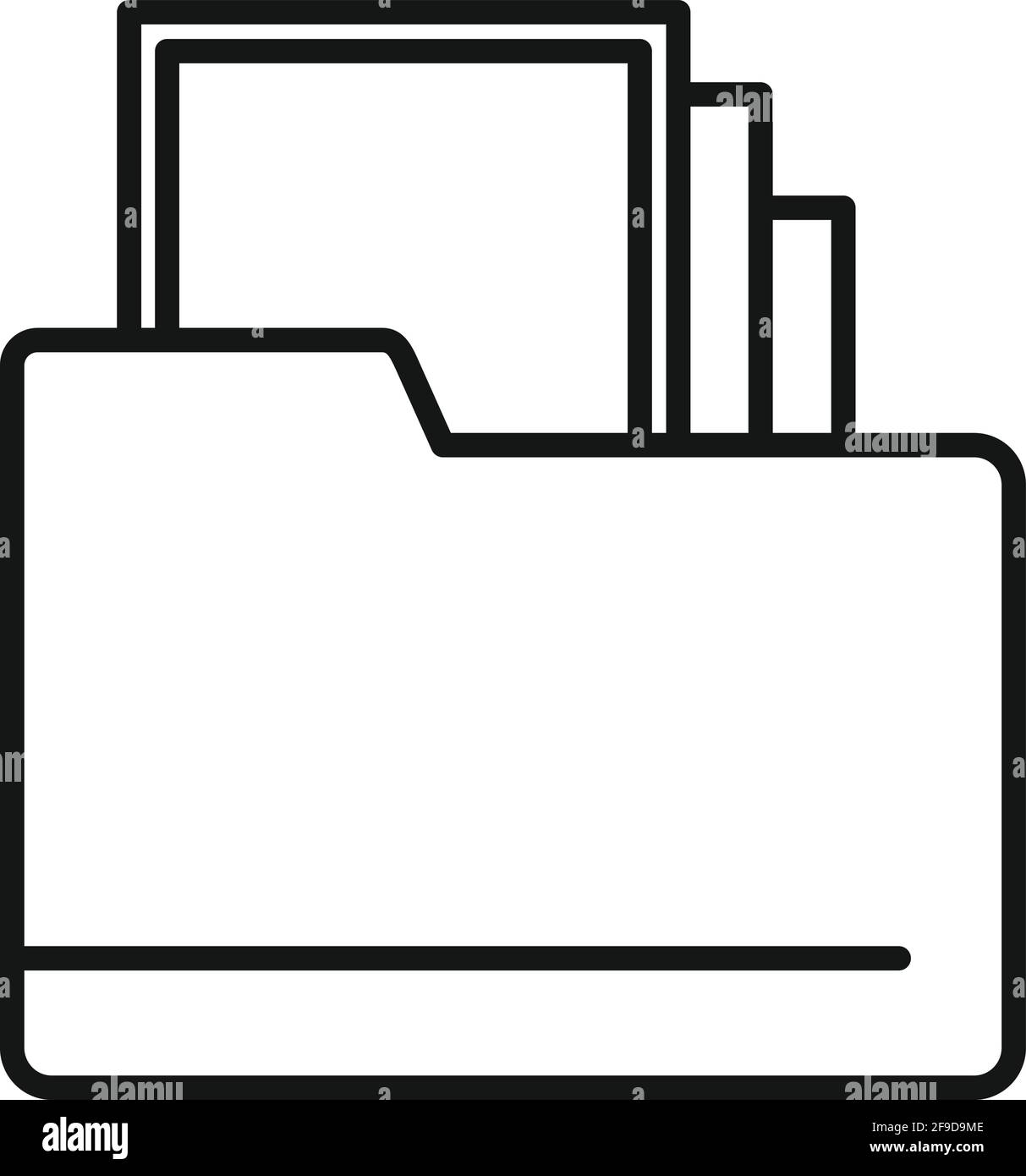 Space organization folder icon, outline style Stock Vector Image & Art ...