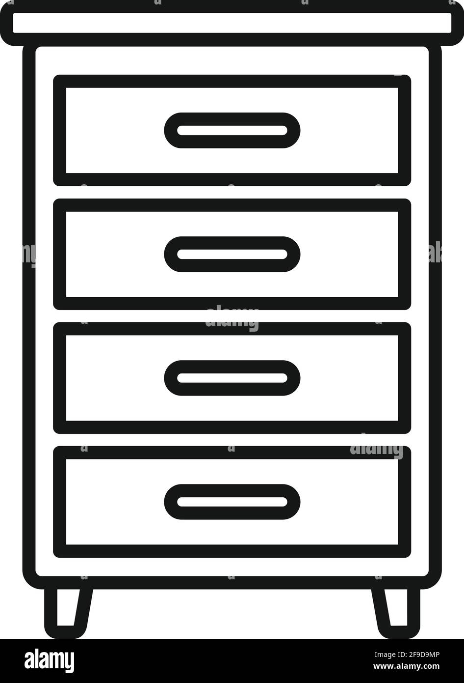 Wood drawer icon, outline style Stock Vector Image & Art - Alamy