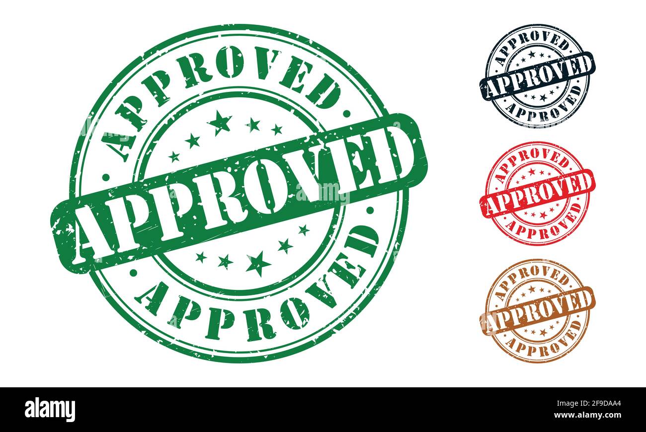 Approved Rubber Stamp around Grunje on White Background. Approved Sign ...