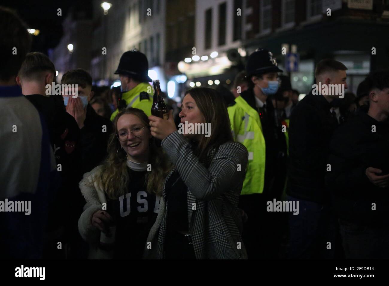 London, England, UK. 17th Apr, 2021. Londoners swarmed Soho on the ...