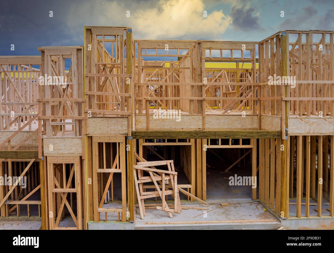 New home construction framing of a house under construction Stock Photo ...