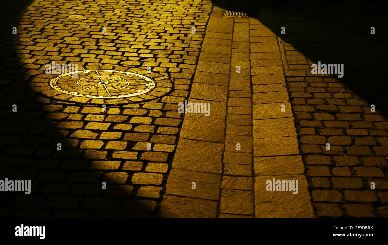 Street ground paved with cobblestones Stock Photo - Alamy