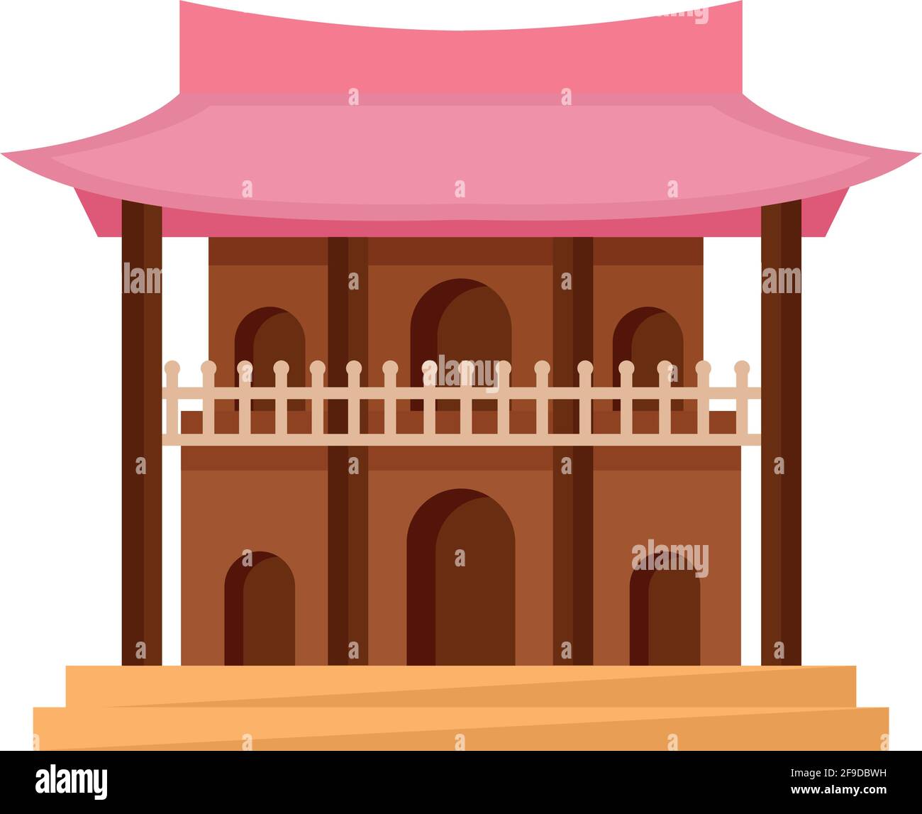 asian temple pink Stock Vector Image & Art - Alamy