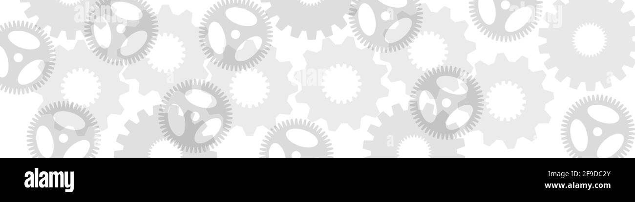 Illustration of grey gears on a white background Stock Photo - Alamy
