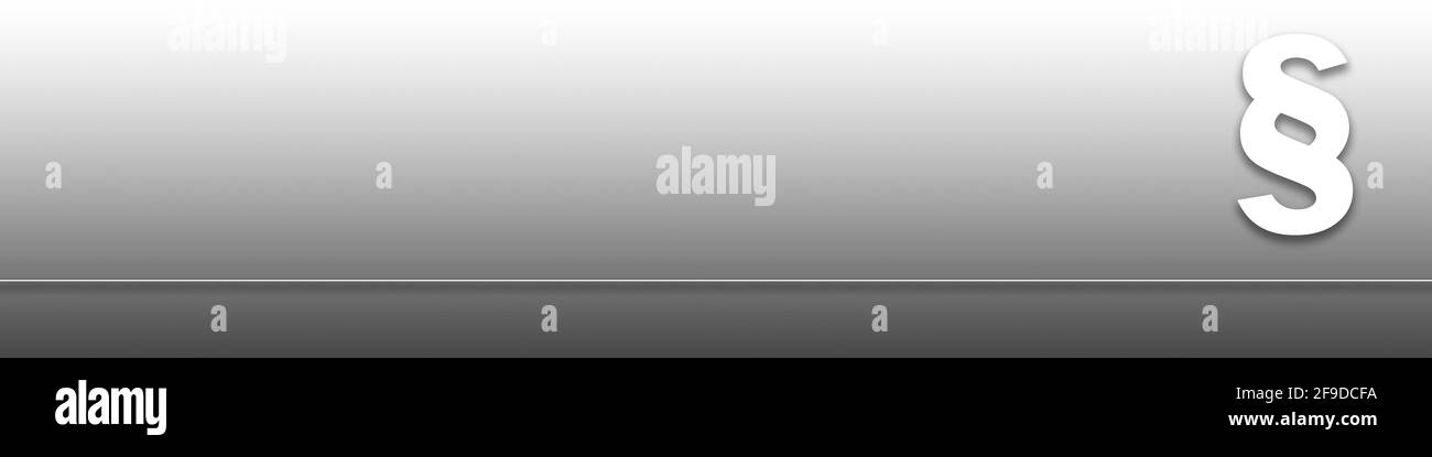 A gradient gray background with the white section sign on the right ...