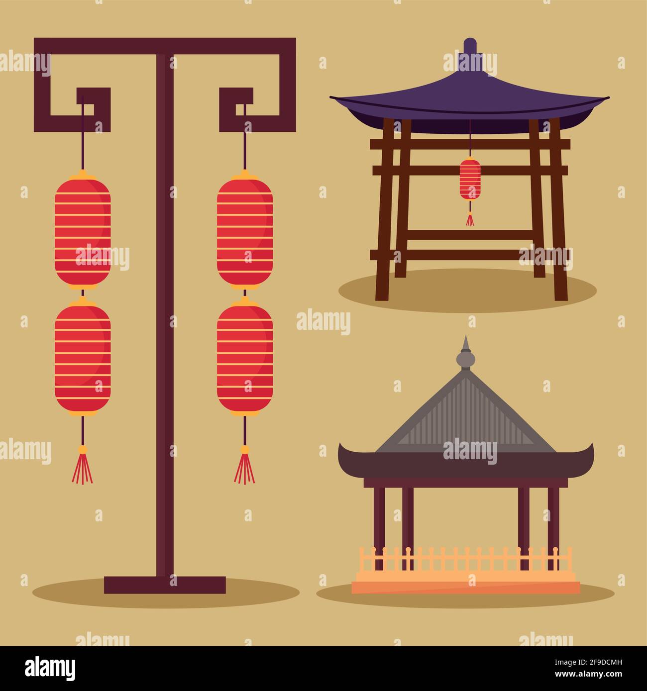 three asian architecture icons Stock Vector Image & Art - Alamy