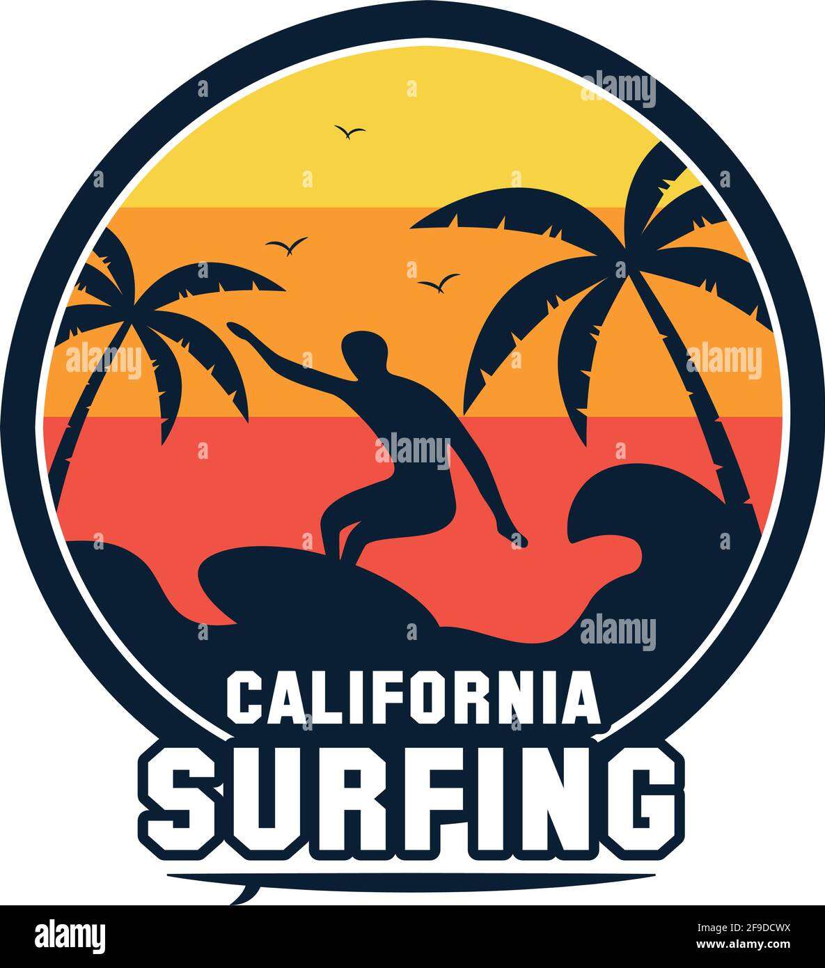 surf patch circle Stock Vector Image & Art - Alamy