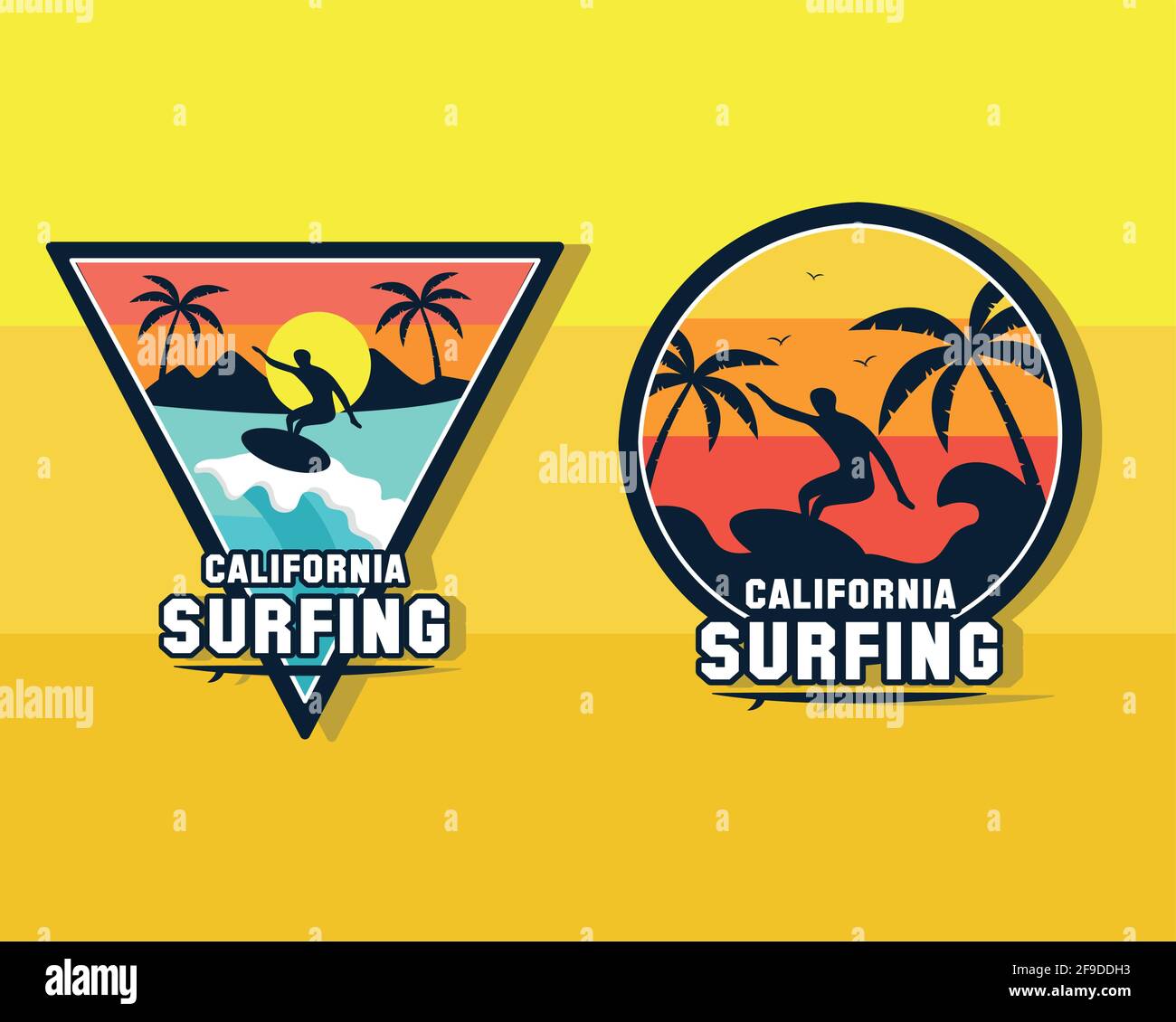Two surfboards Stock Vector Images - Alamy