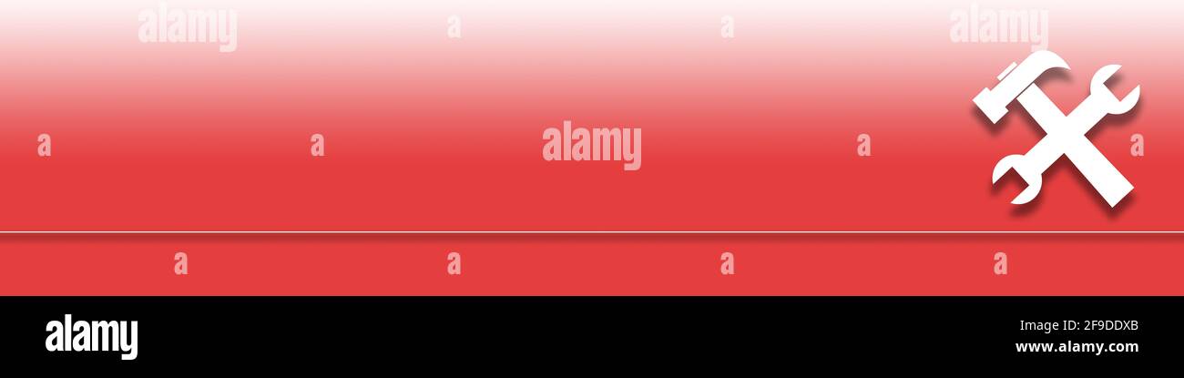 An illustration of tools Icon on a red background with copy space Stock ...