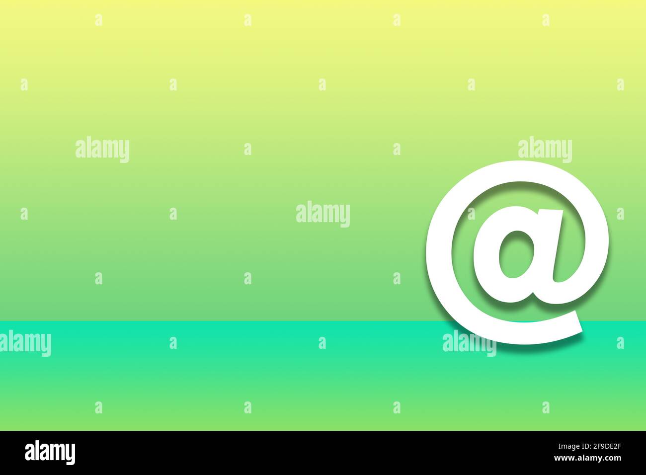 A gradient green background with the white AT sign on the right Stock ...