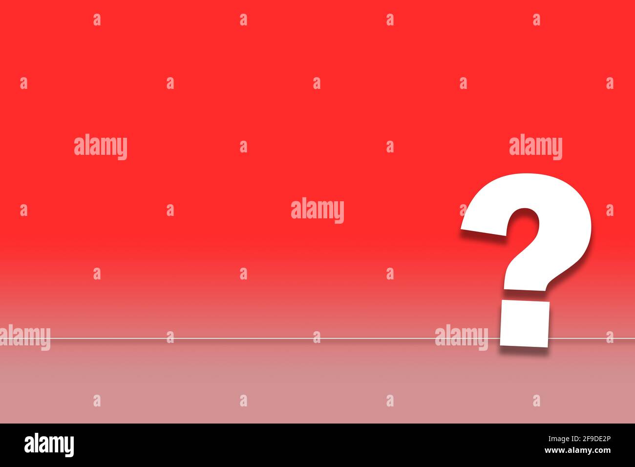 A gradient red background with the white icon of the question mark on ...