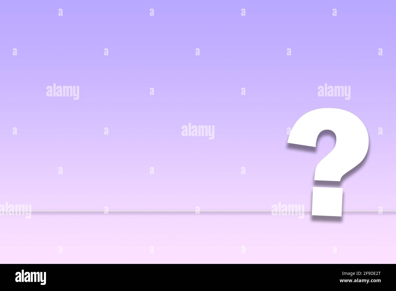 A gradient purple background with the white icon of the question mark ...