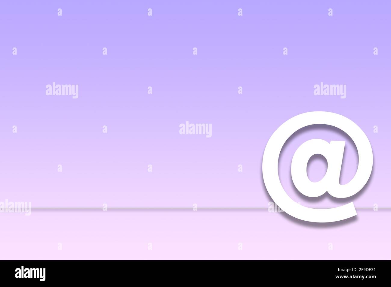 A gradient purple background with the white AT sign on the right Stock ...