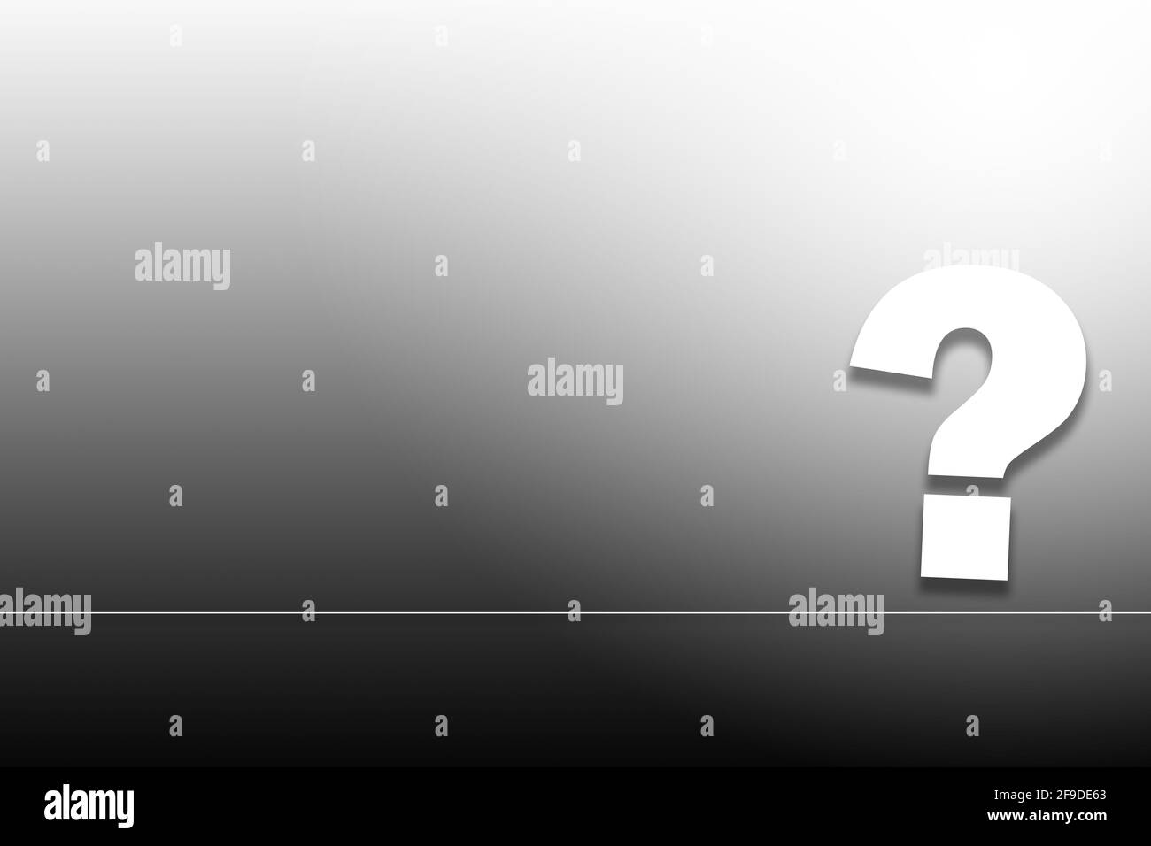 A gradient gray background with the white icon of the question mark on ...