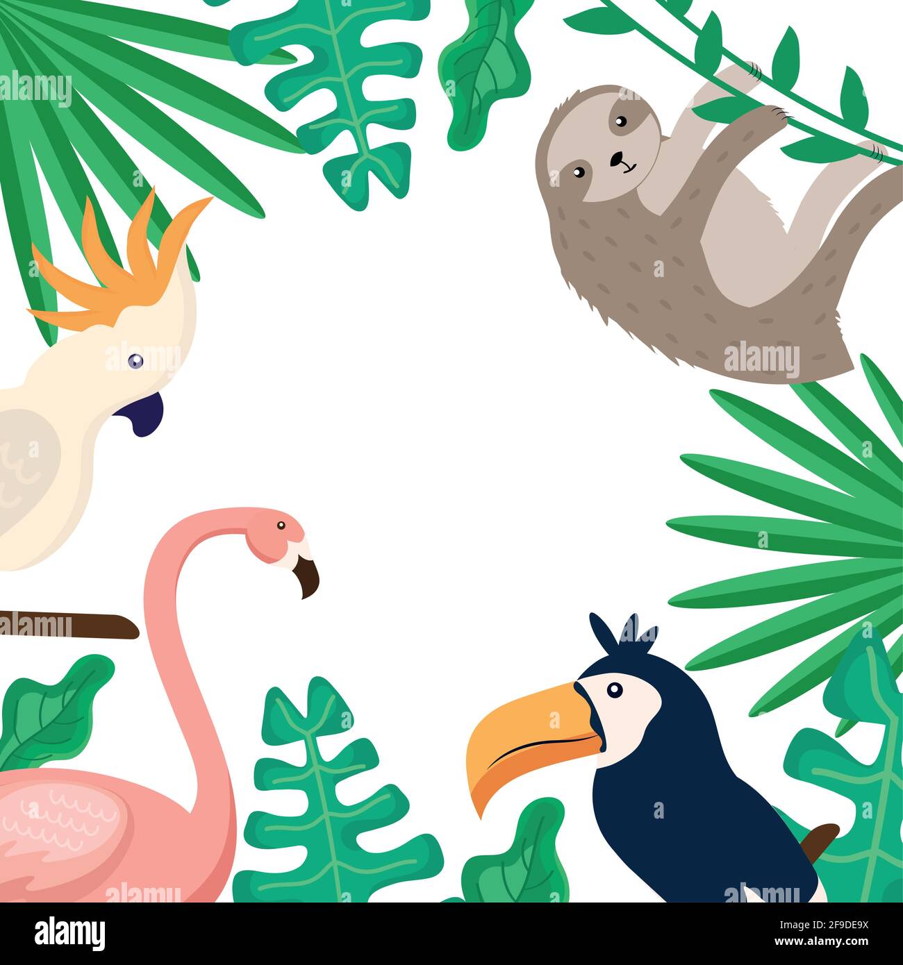 tropical animals frame Stock Vector Image & Art - Alamy
