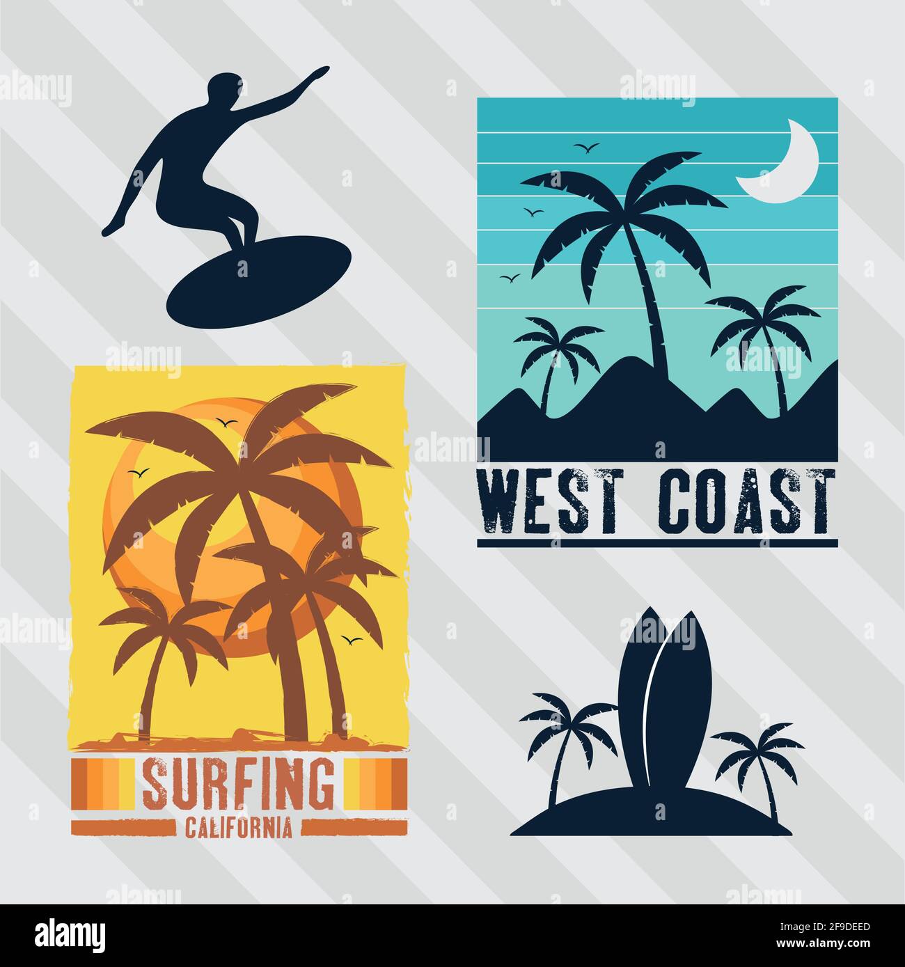 four surf patches Stock Vector Image & Art - Alamy