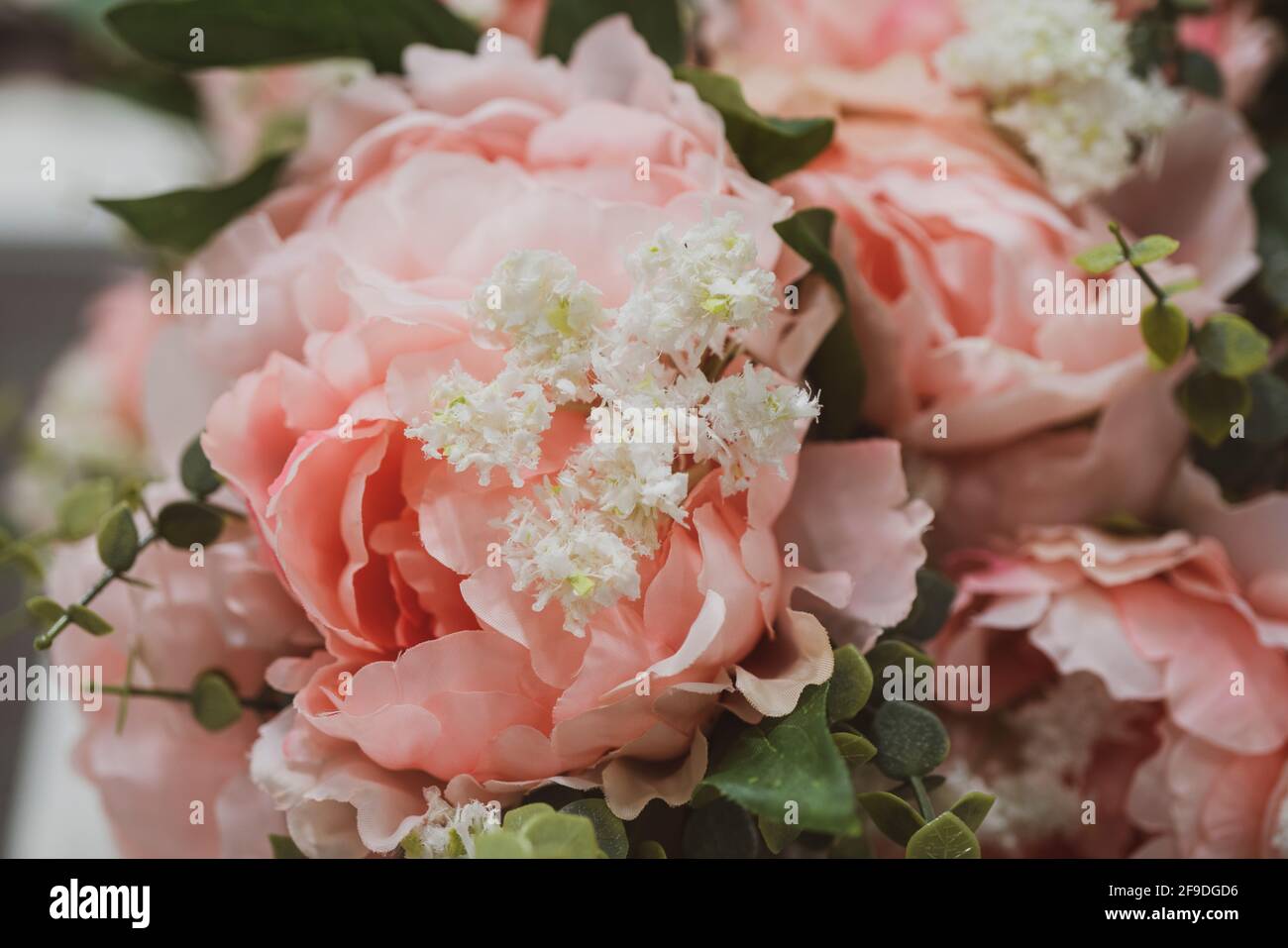 Plastic flowers for decoration, can be use as background Stock Photo ...