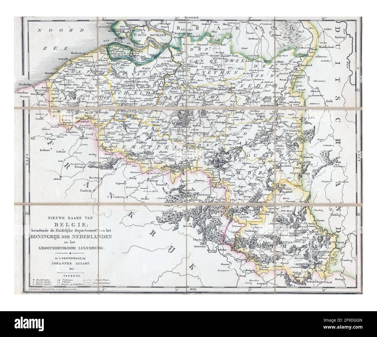 Map of Belgium as part of the Kingdom of the Netherlands on which is ...