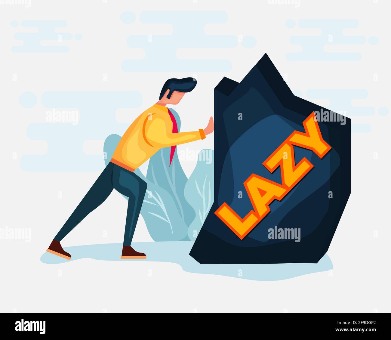 businessman working hard metaphor business concept vector illustration ...