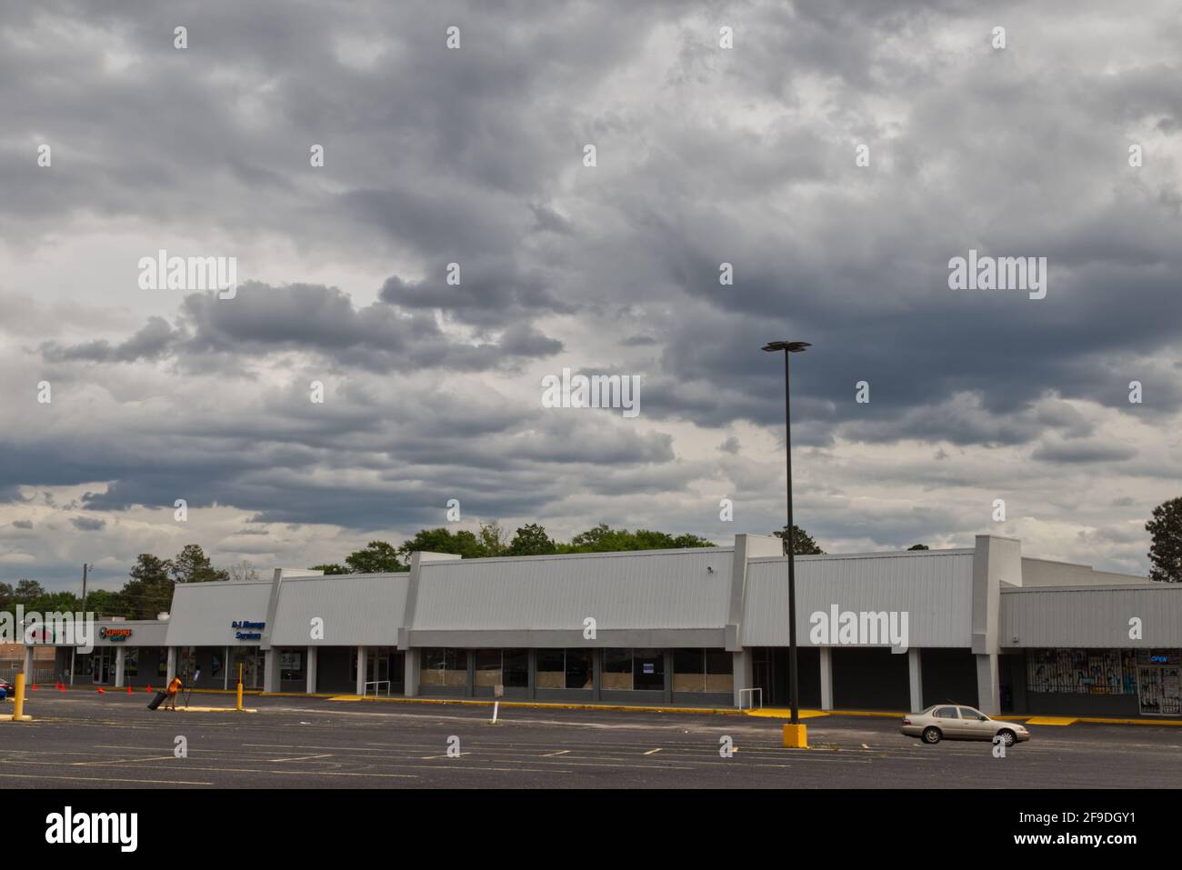 Empty Store Parking Lot