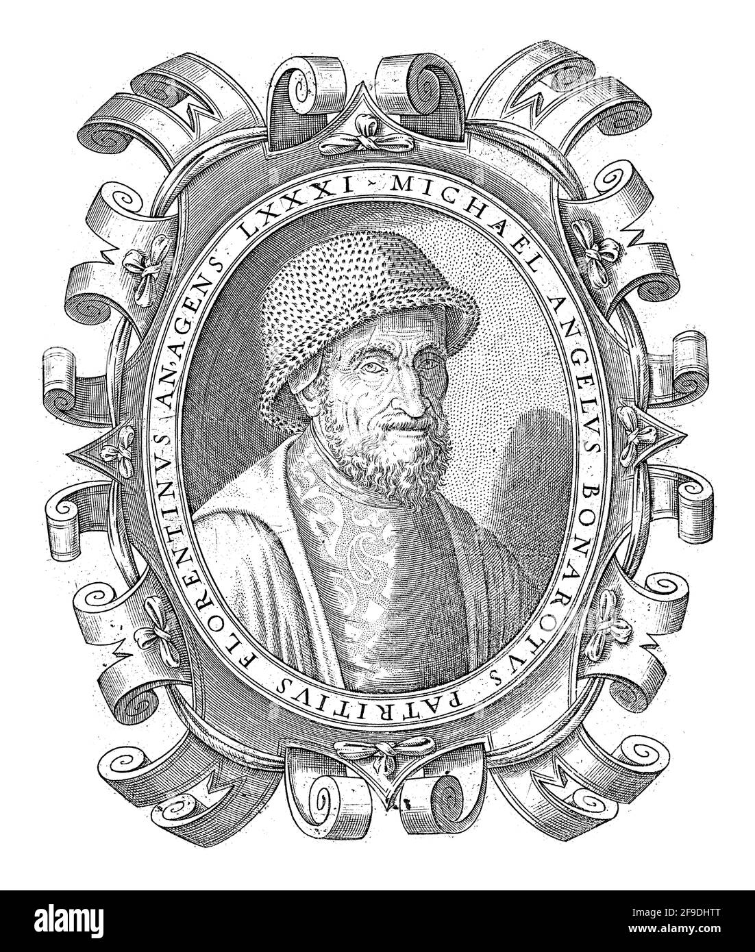 Portrait of Michelangelo Buonarroti, better known as the painter ...