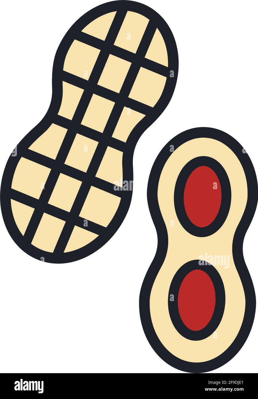 Peanut shape Stock Vector Images - Alamy