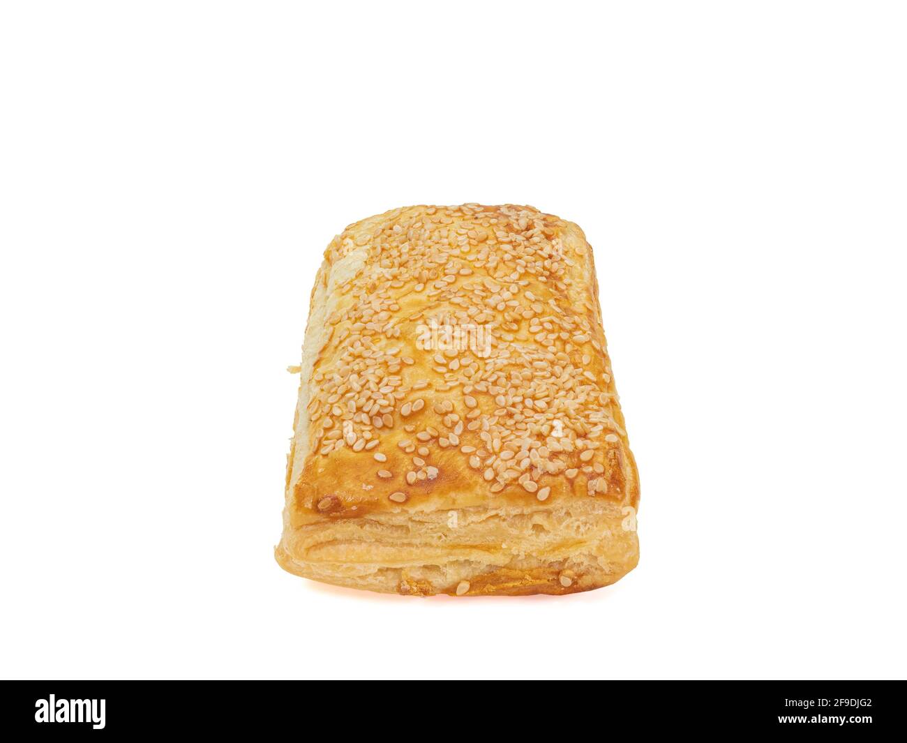 Tuna pie, a close up of homemade crispy tuna puff pastry bakery ...